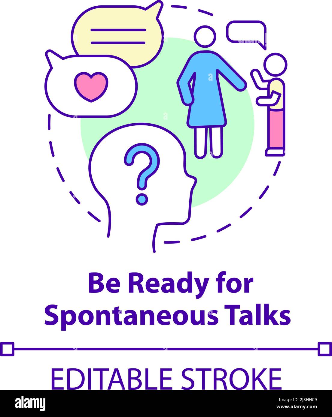 Be ready for spontaneous talks concept icon Stock Vector Image & Art ...