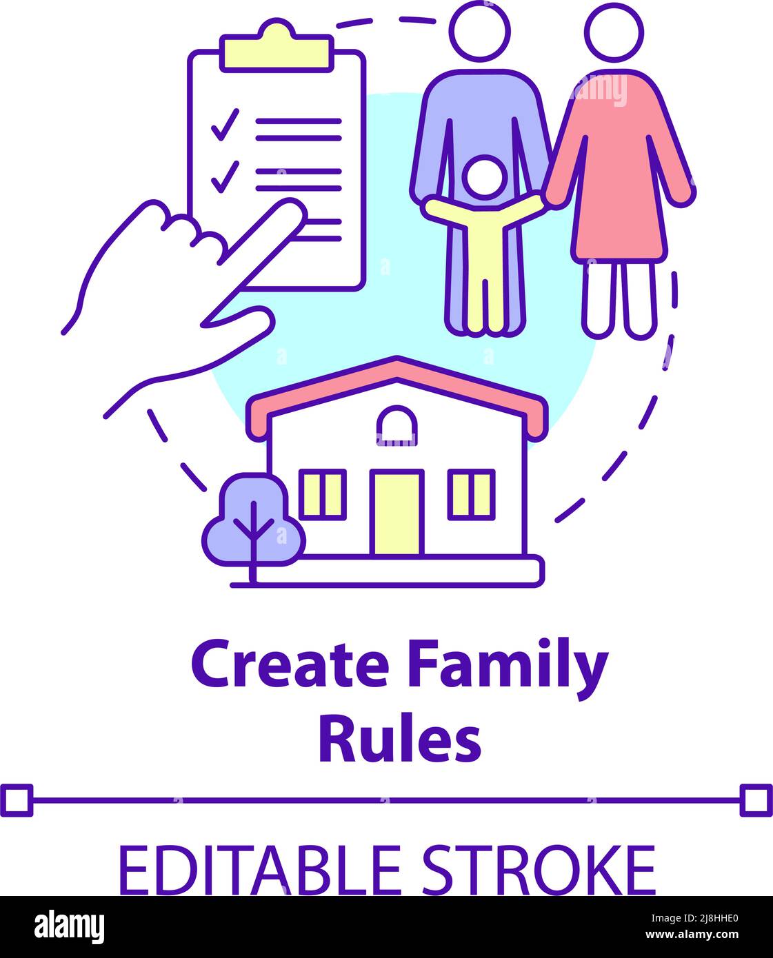 Create family rules concept icon Stock Vector Image & Art - Alamy