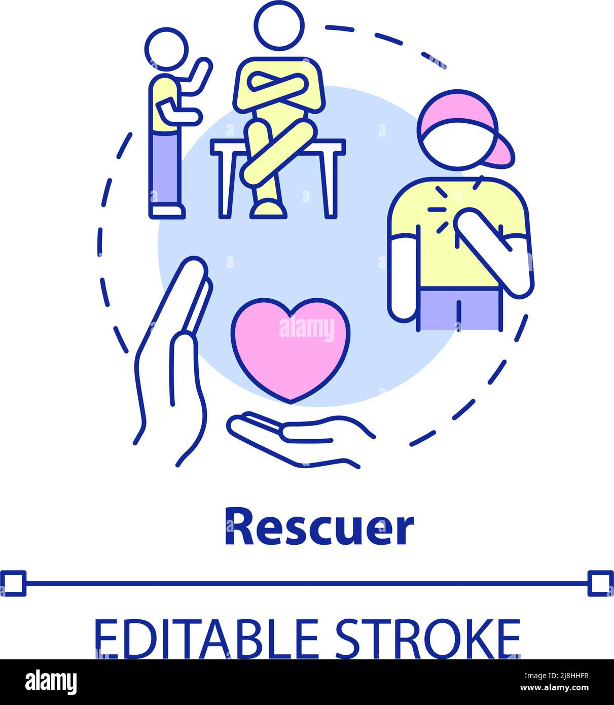 Rescuer concept icon Stock Vector Image & Art - Alamy