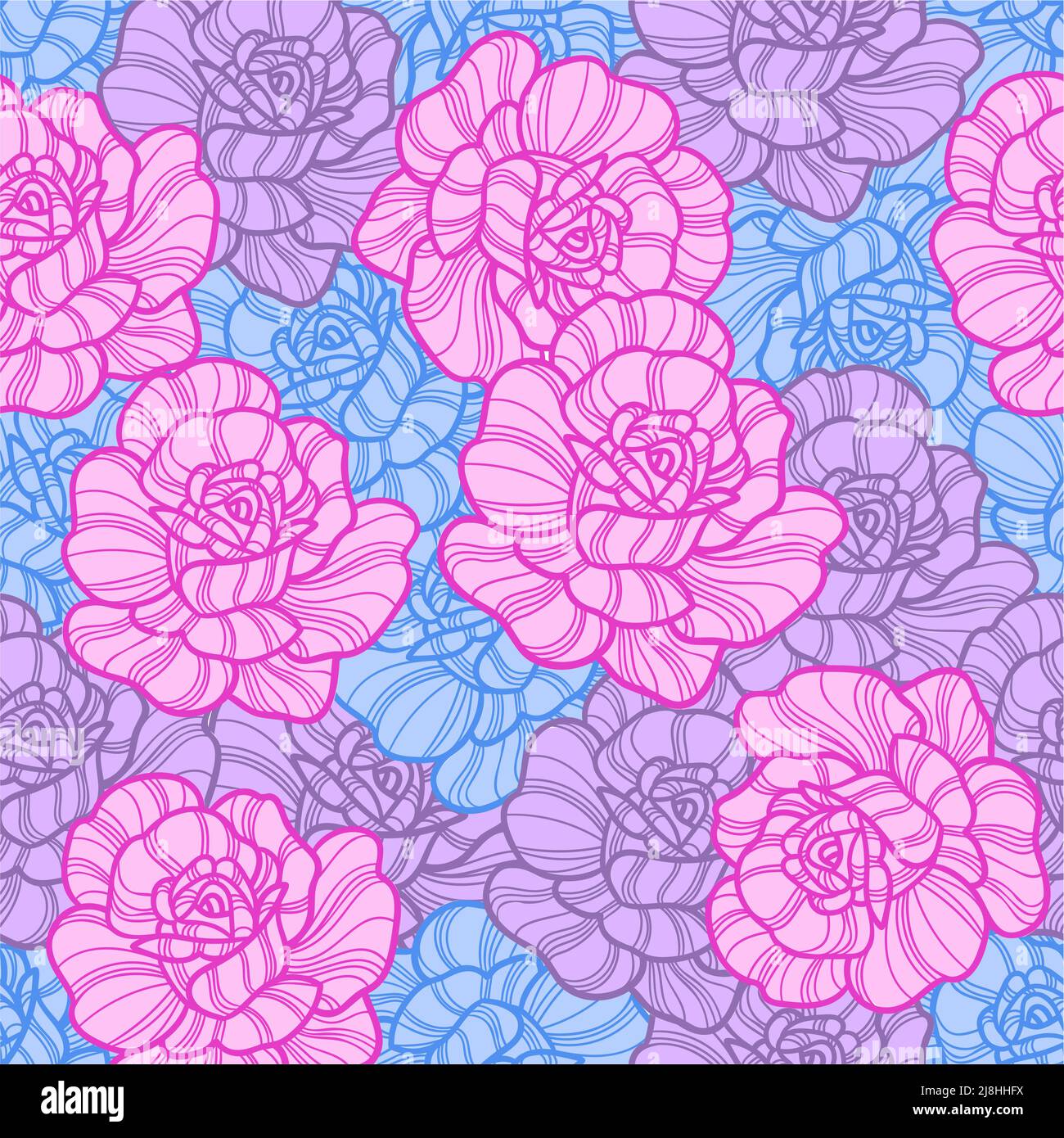 Beautiful blue peony green Stock Vector Images - Alamy