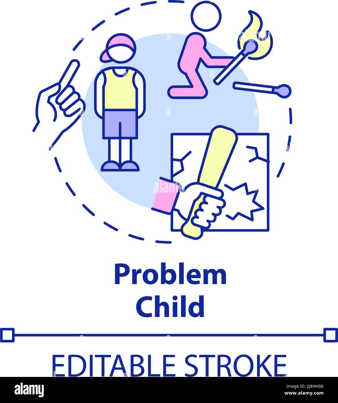Problem child Stock Vector Images - Alamy