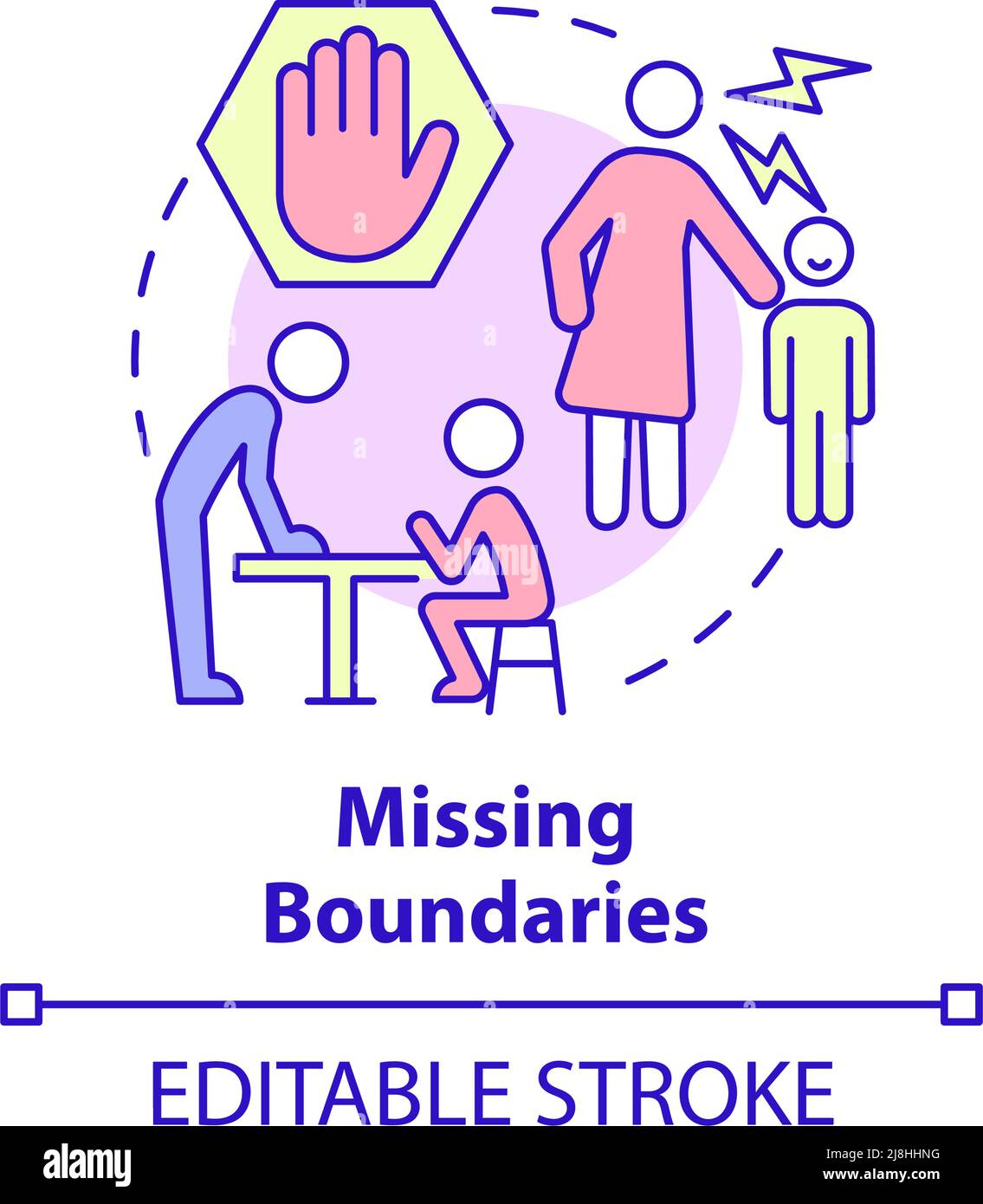 Missing boundaries concept icon Stock Vector Image & Art - Alamy