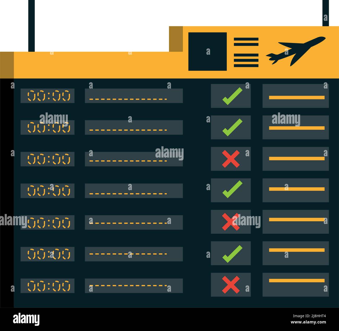 Flight departures board information Cut Out Stock Images & Pictures - Alamy