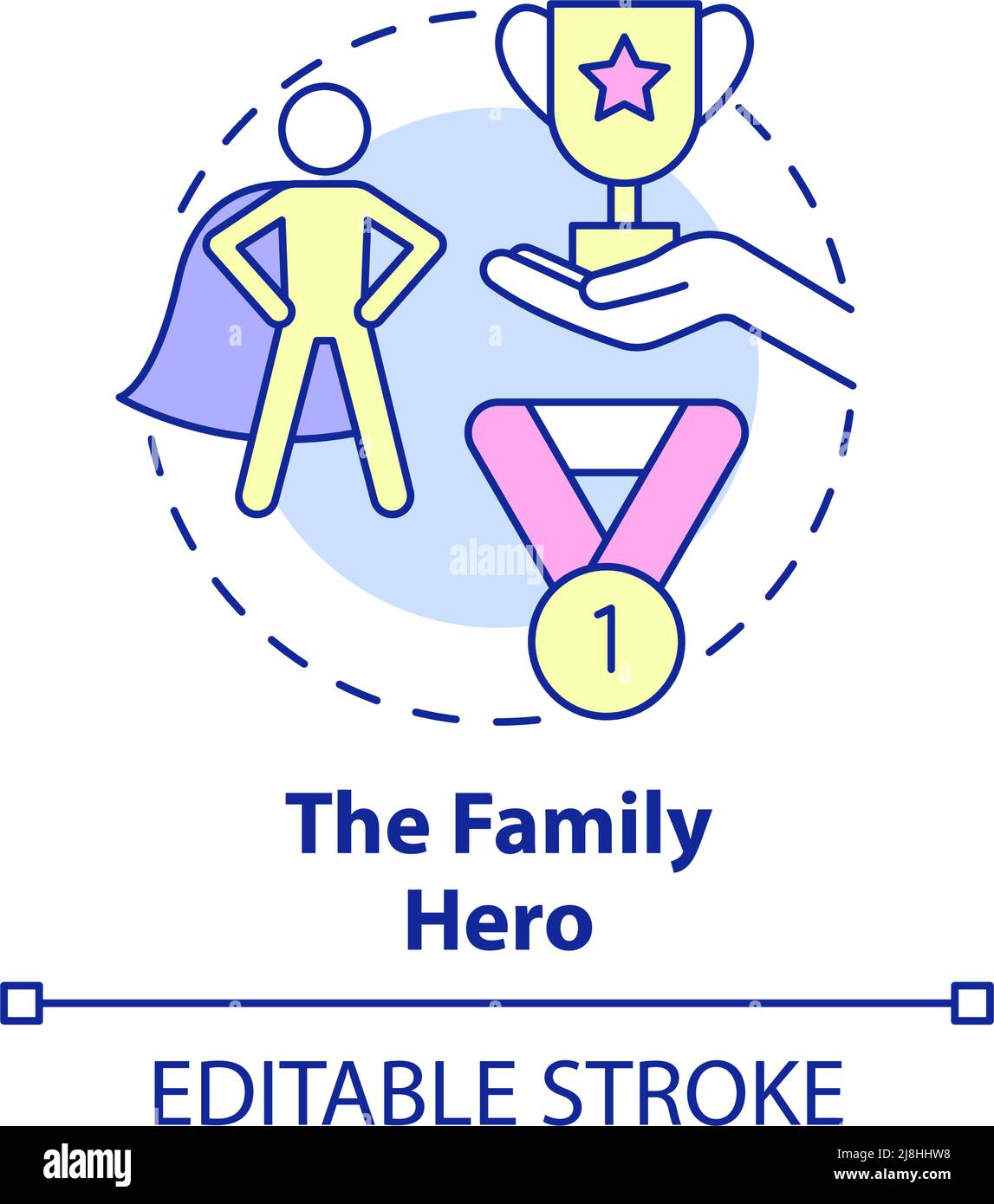 Family hero concept icon Stock Vector Image & Art - Alamy