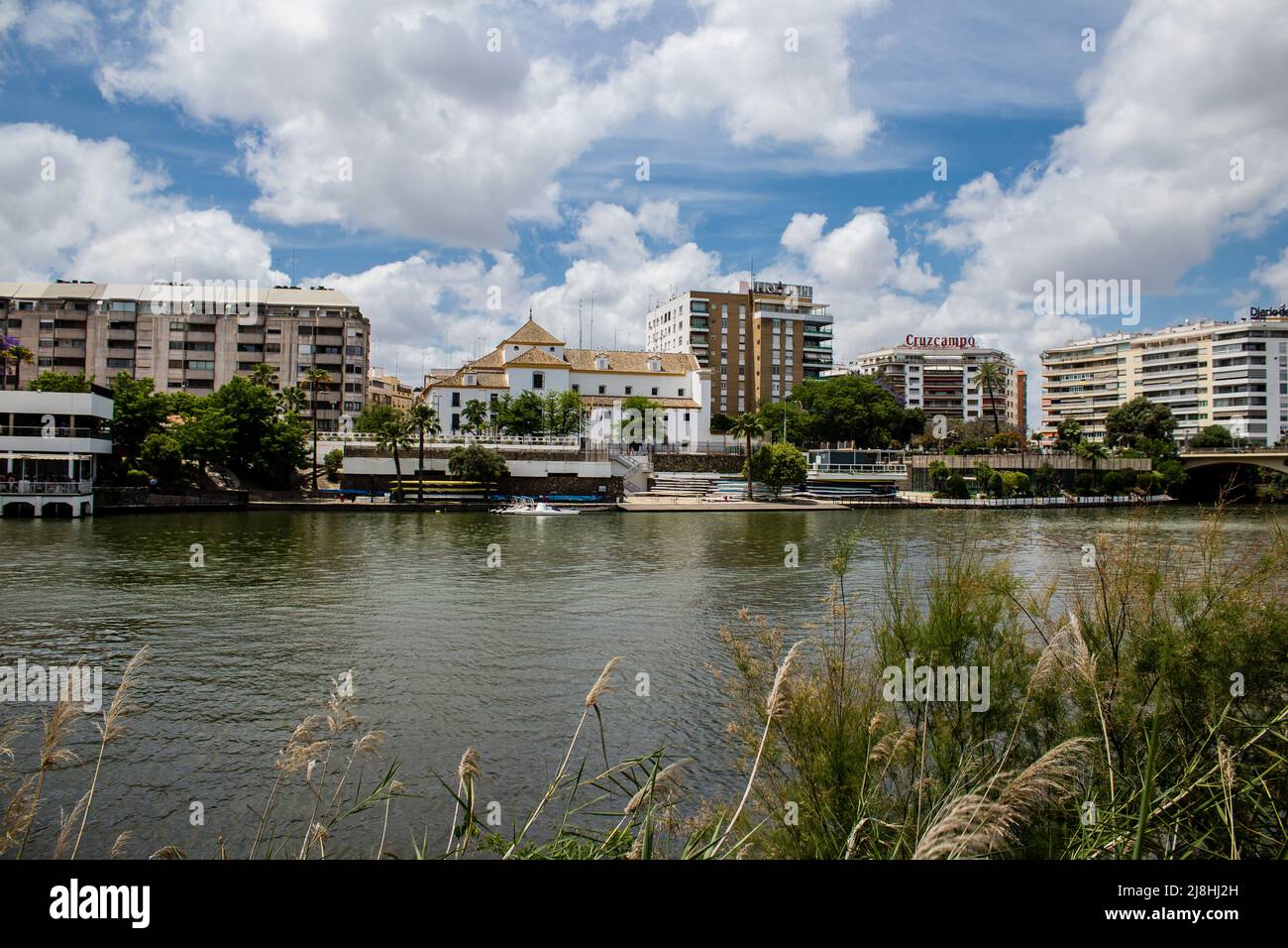Seville, Spain - May 16, 2022 Cityscape and architecture of Seville, an ...