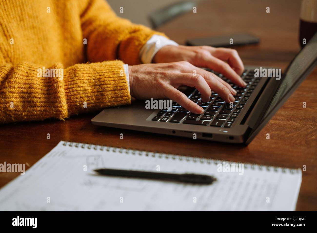 At home typing hi-res stock photography and images - Alamy