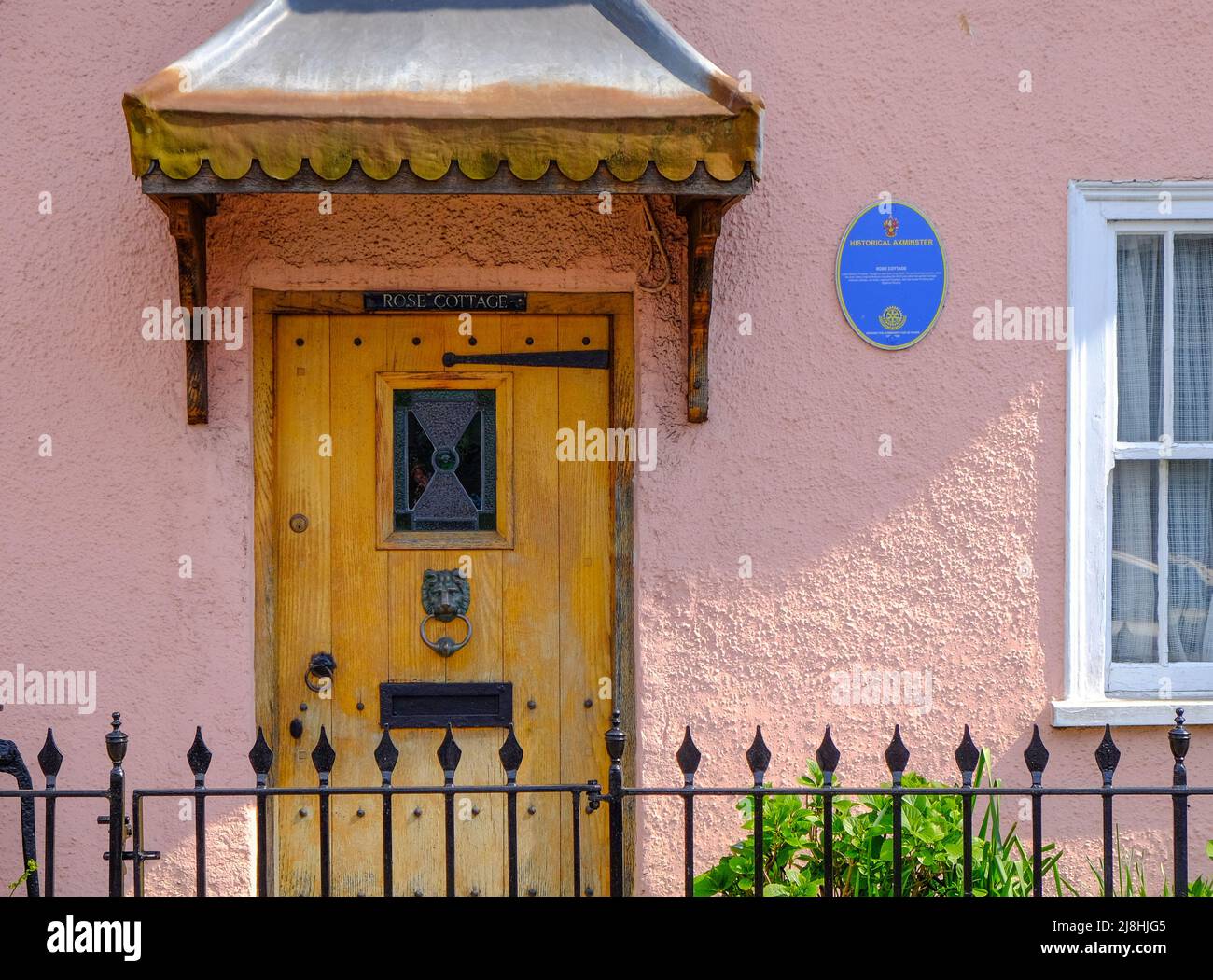 Historical Axminster Rose Cottage in Axminster in Devon, UK Stock Photo ...