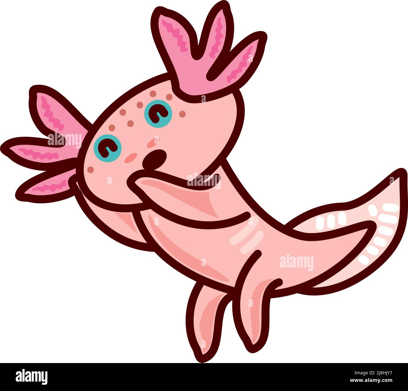 cute little axolotl Stock Vector Image & Art - Alamy