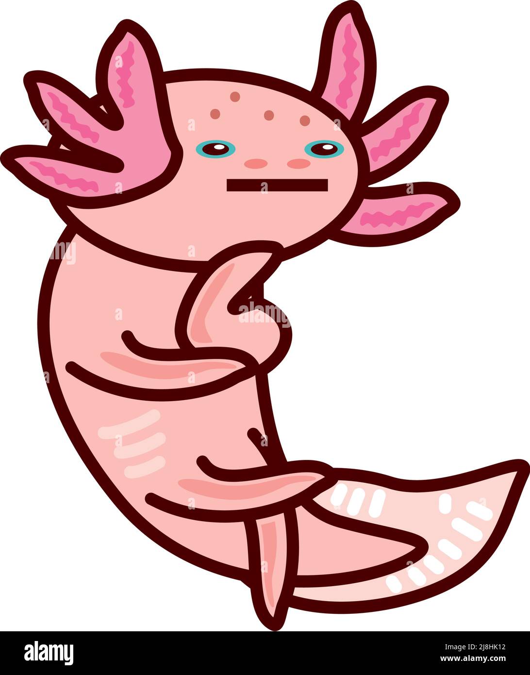 axolotl on white background Stock Vector Image & Art - Alamy