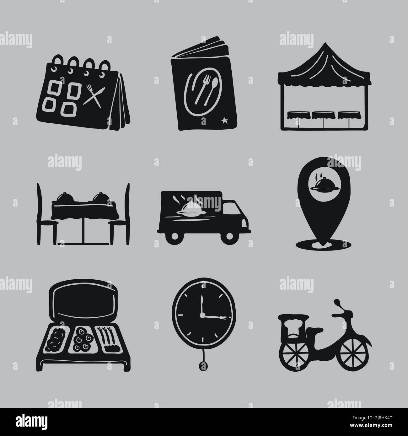 icons restaurant catering service Stock Vector Image & Art - Alamy