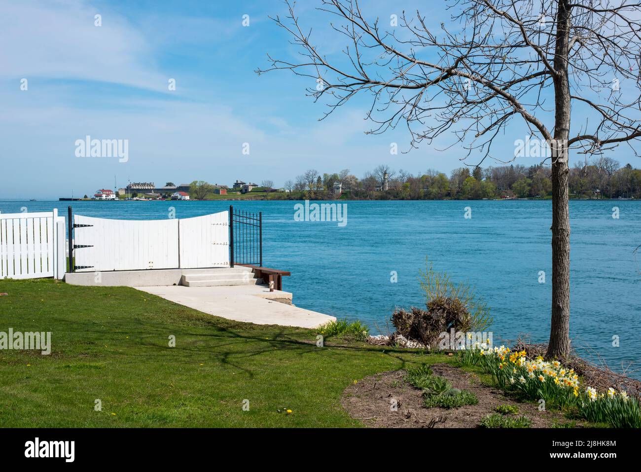 View of the Old Fort Niagara across the Niagara River from Niagara-on ...