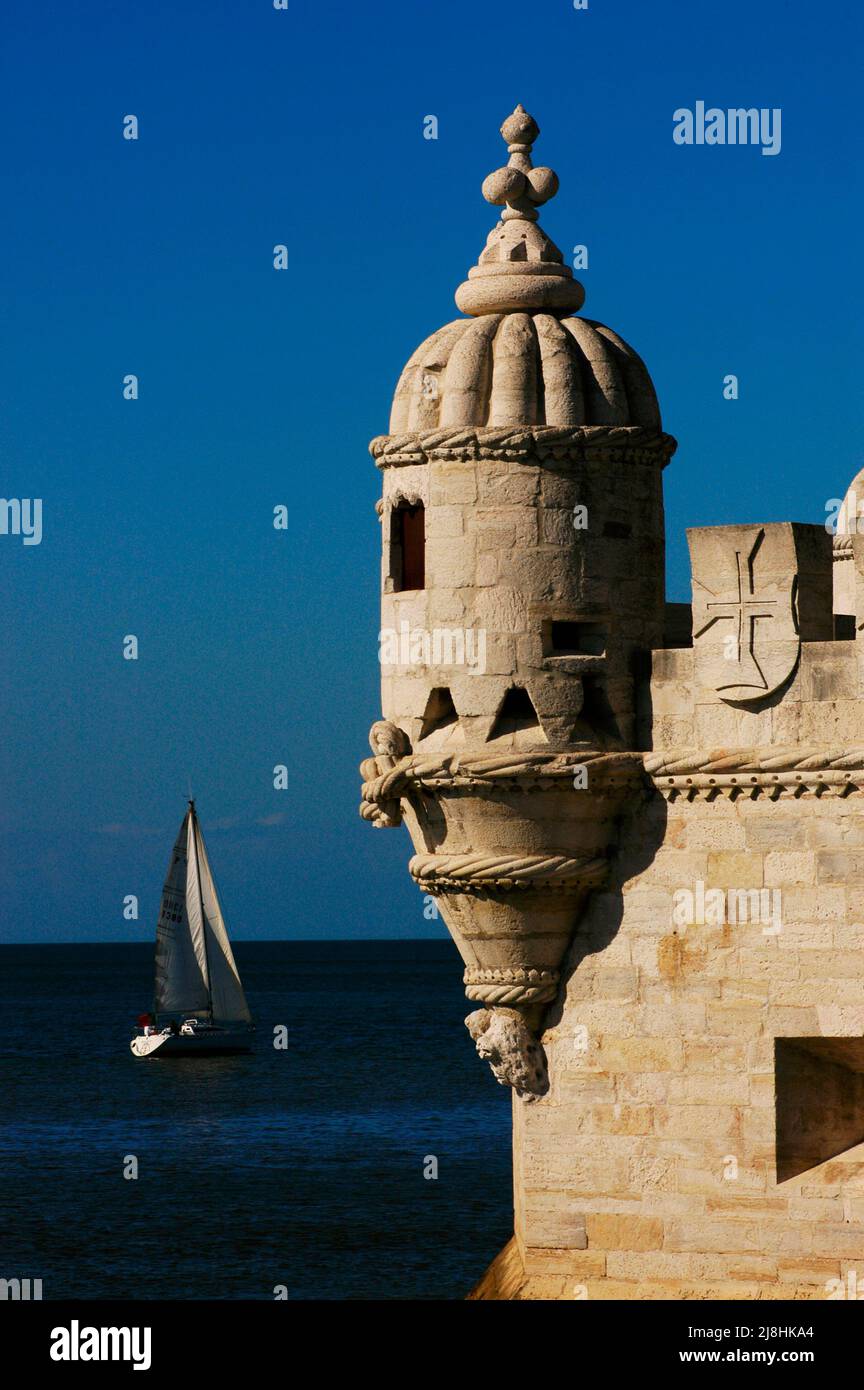 Portugal. Lisbon. Belém Tower (Tower of Belém). 16th century ...
