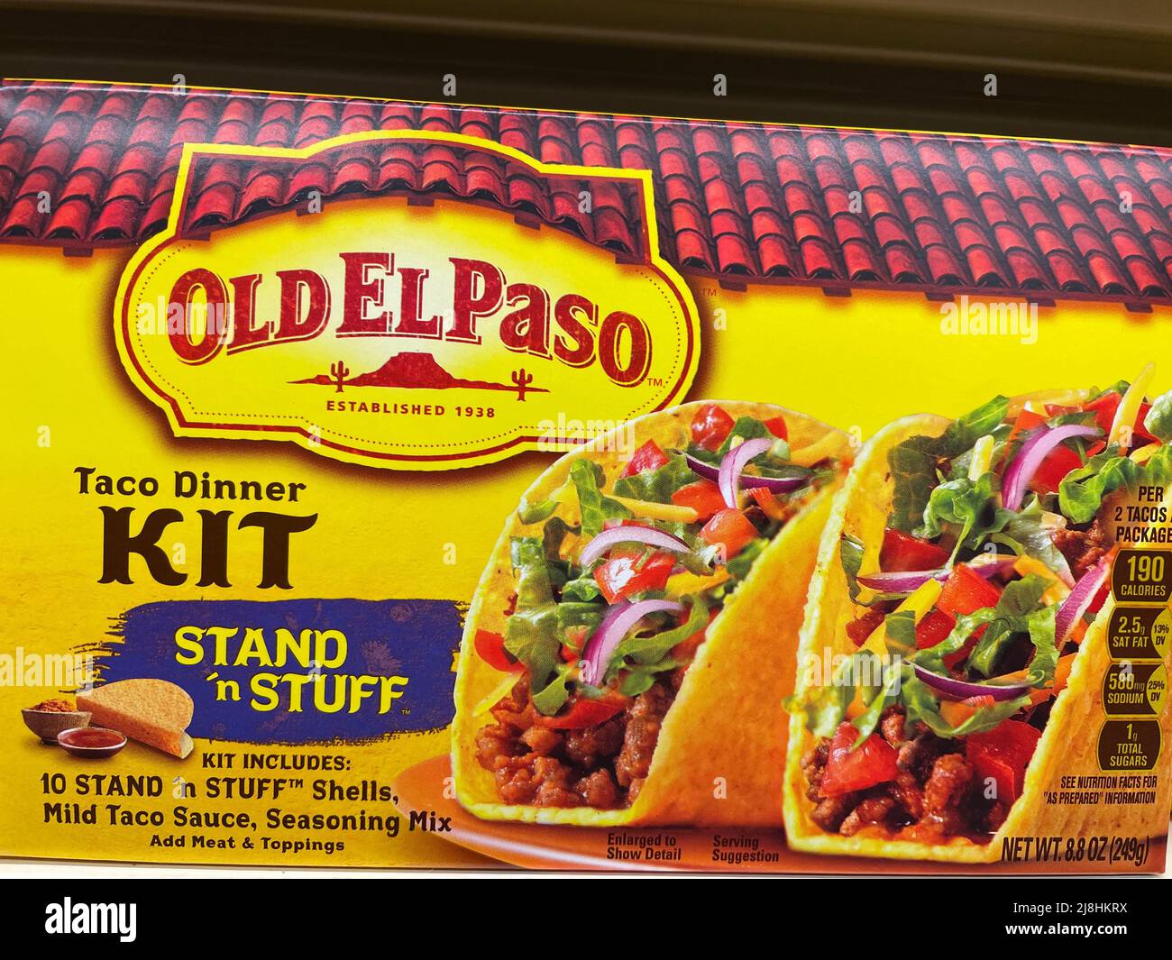 Grovetown, Ga USA - 12 15 21: Mexican products on a store shelf Old El ...