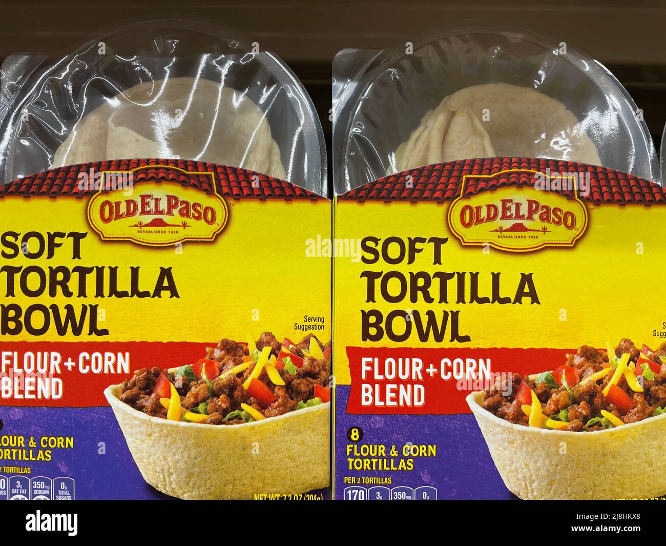 Grovetown, Ga USA - 12 15 21: Mexican products on a store shelf Old El ...