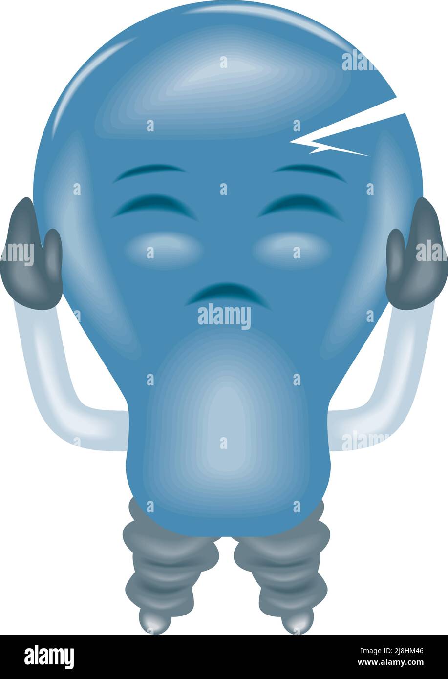 Cartoon sad light bulb hi-res stock photography and images - Alamy