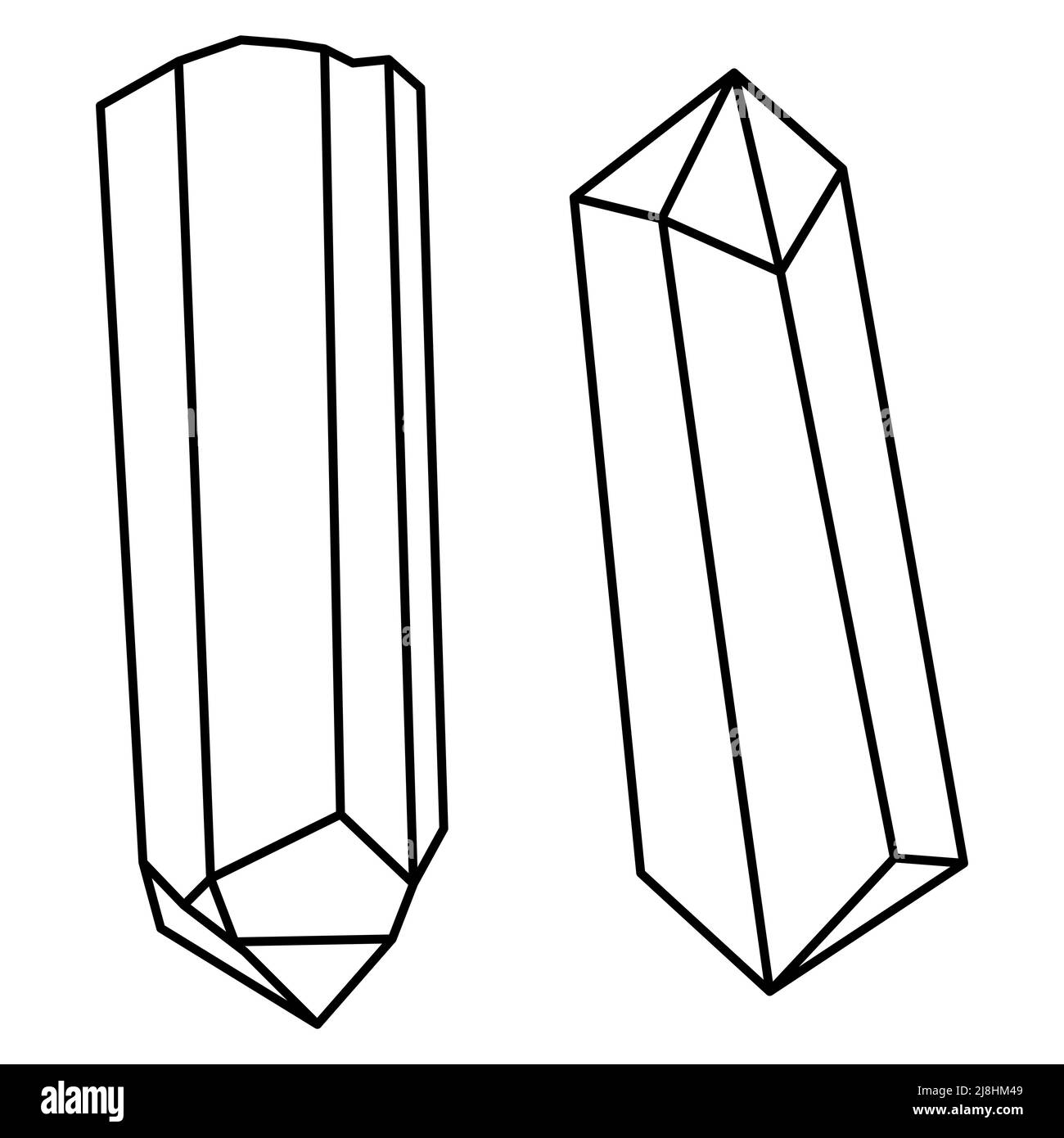 Hipster crystal outline vector illustration minimalist icon set. Linear ...