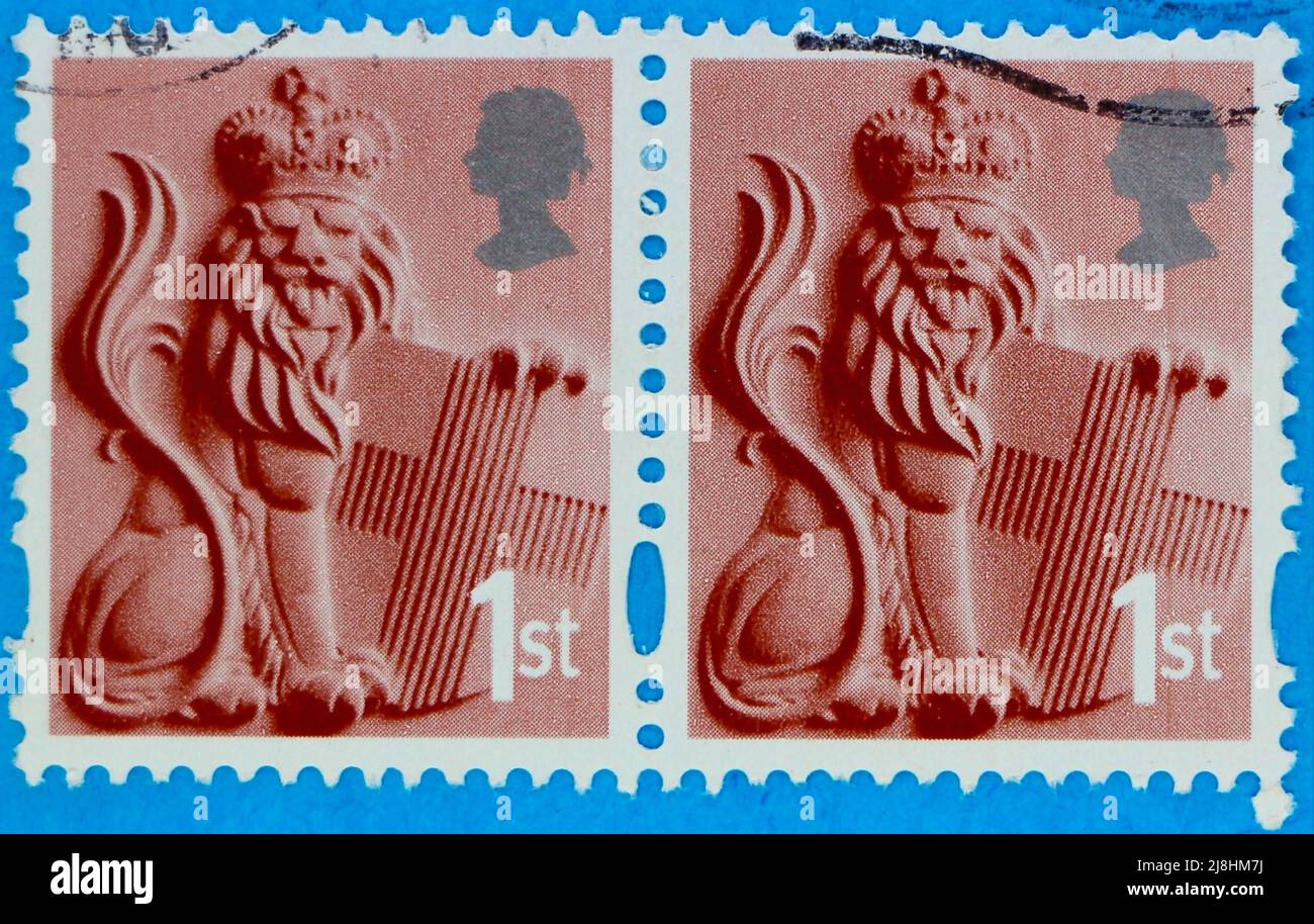Photo of two British postage stamps from the Celebrating England series ...