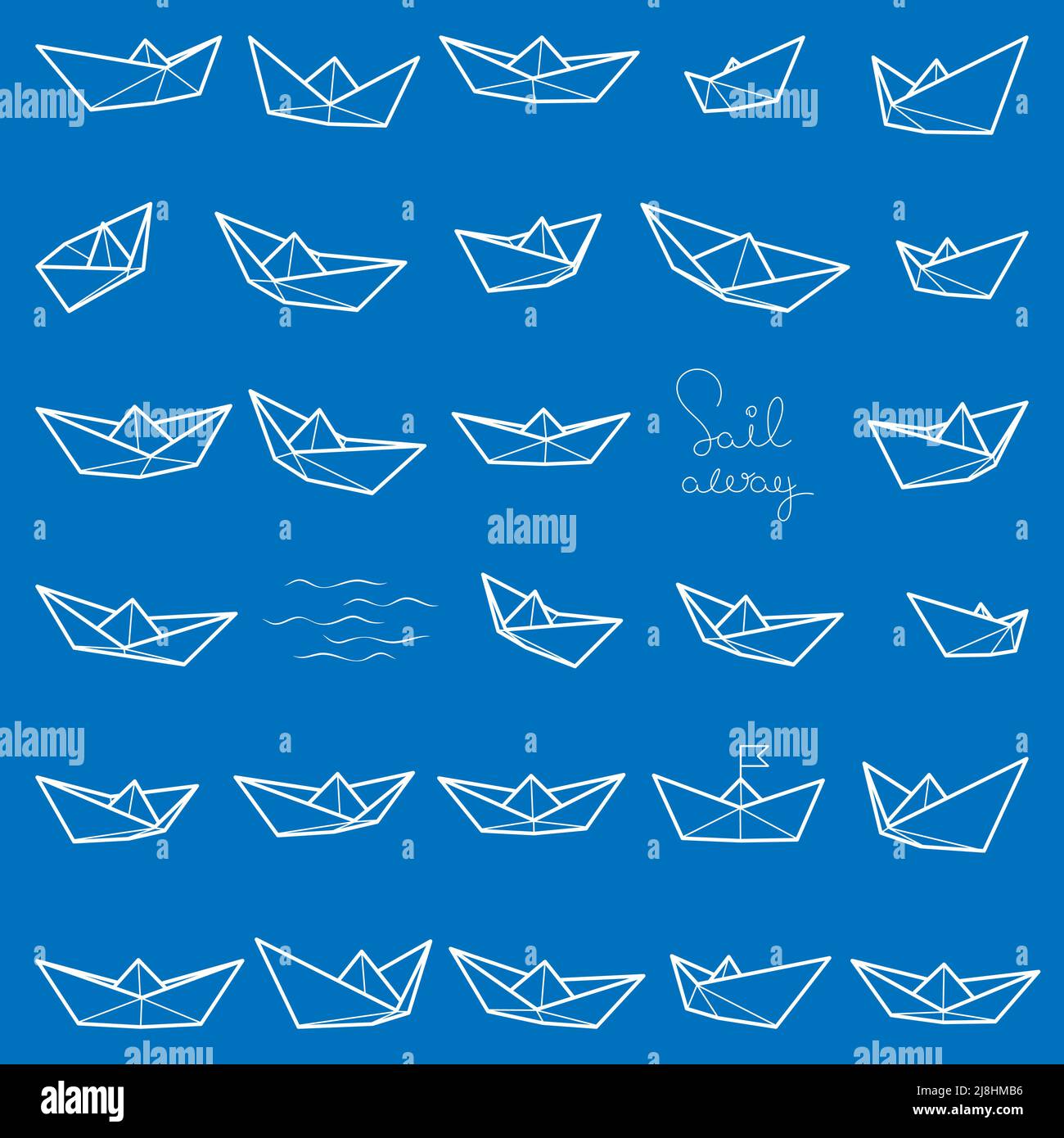 Simple Paper Boat Printable Sheets