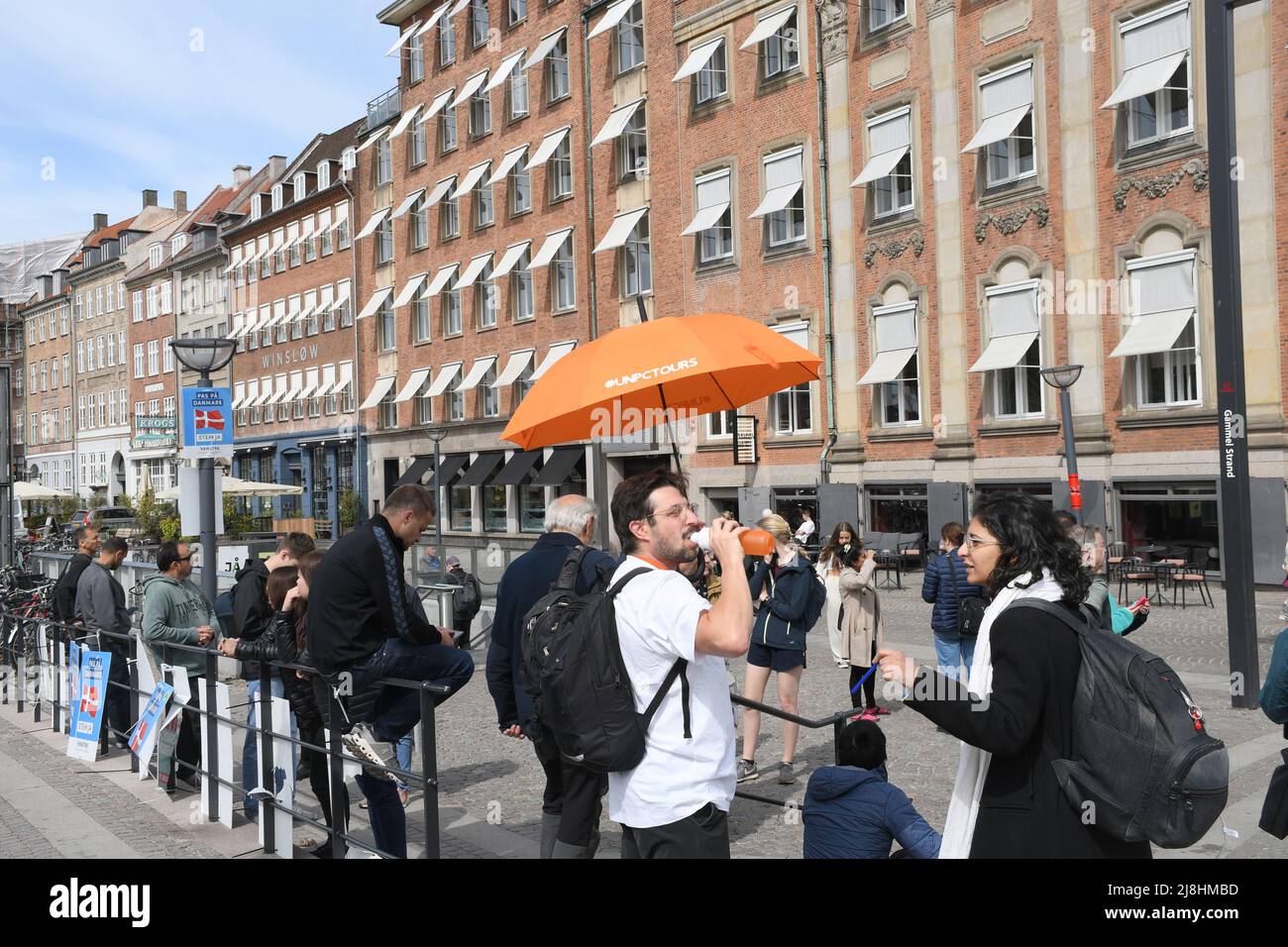 Copenhagen/Denmark./16 May 2022/. Wolt partners delivery bike in danish ...