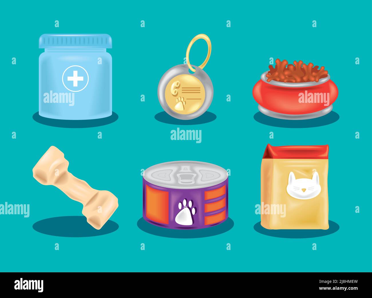 pet food icons Stock Vector Image & Art - Alamy