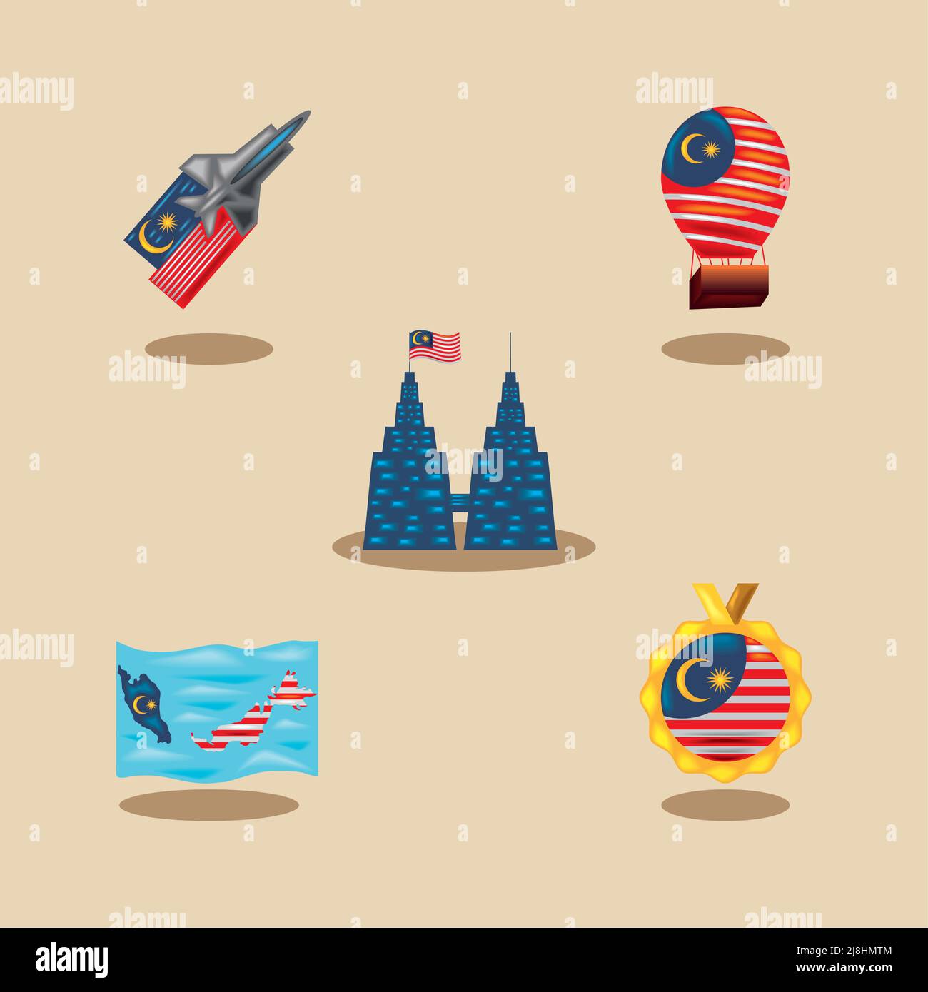 merdeka day icons vector Stock Vector Image & Art - Alamy