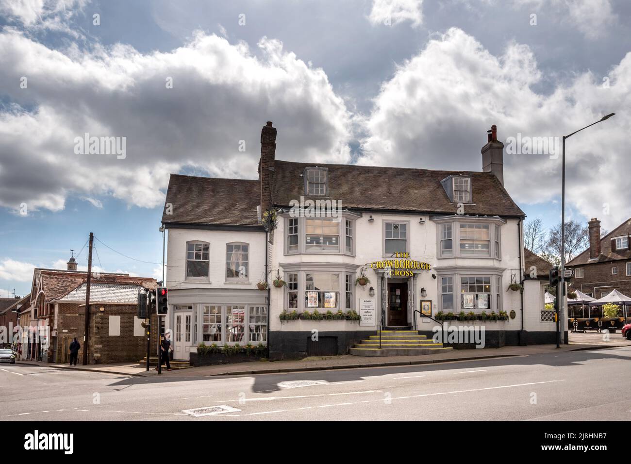 Crowborough, April 5th 2022: The Crowborough Cross pub Stock Photo - Alamy