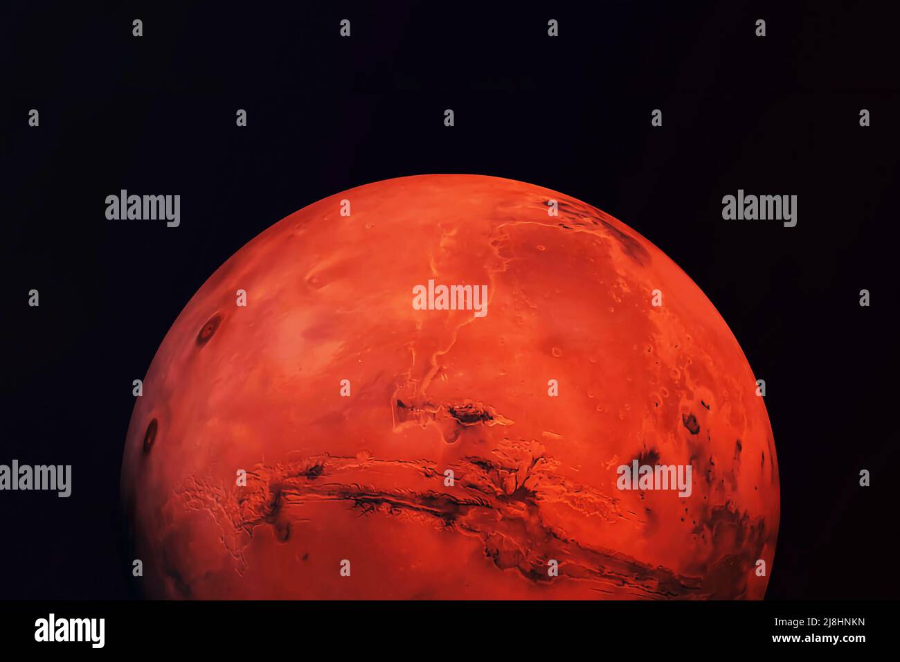 Planet Mars on a dark background. Elements of this image furnished by ...