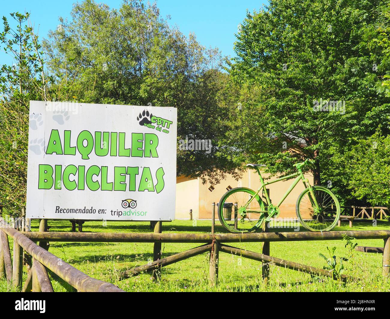 Bear route, Asturian greenway. Spain Stock Photo - Alamy