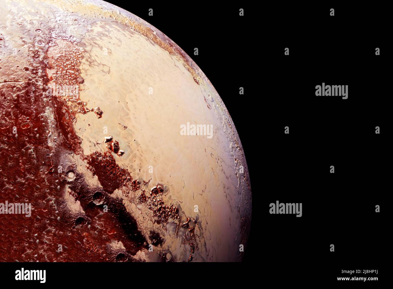 Planet Pluto on a dark background. Elements of this image furnished by ...