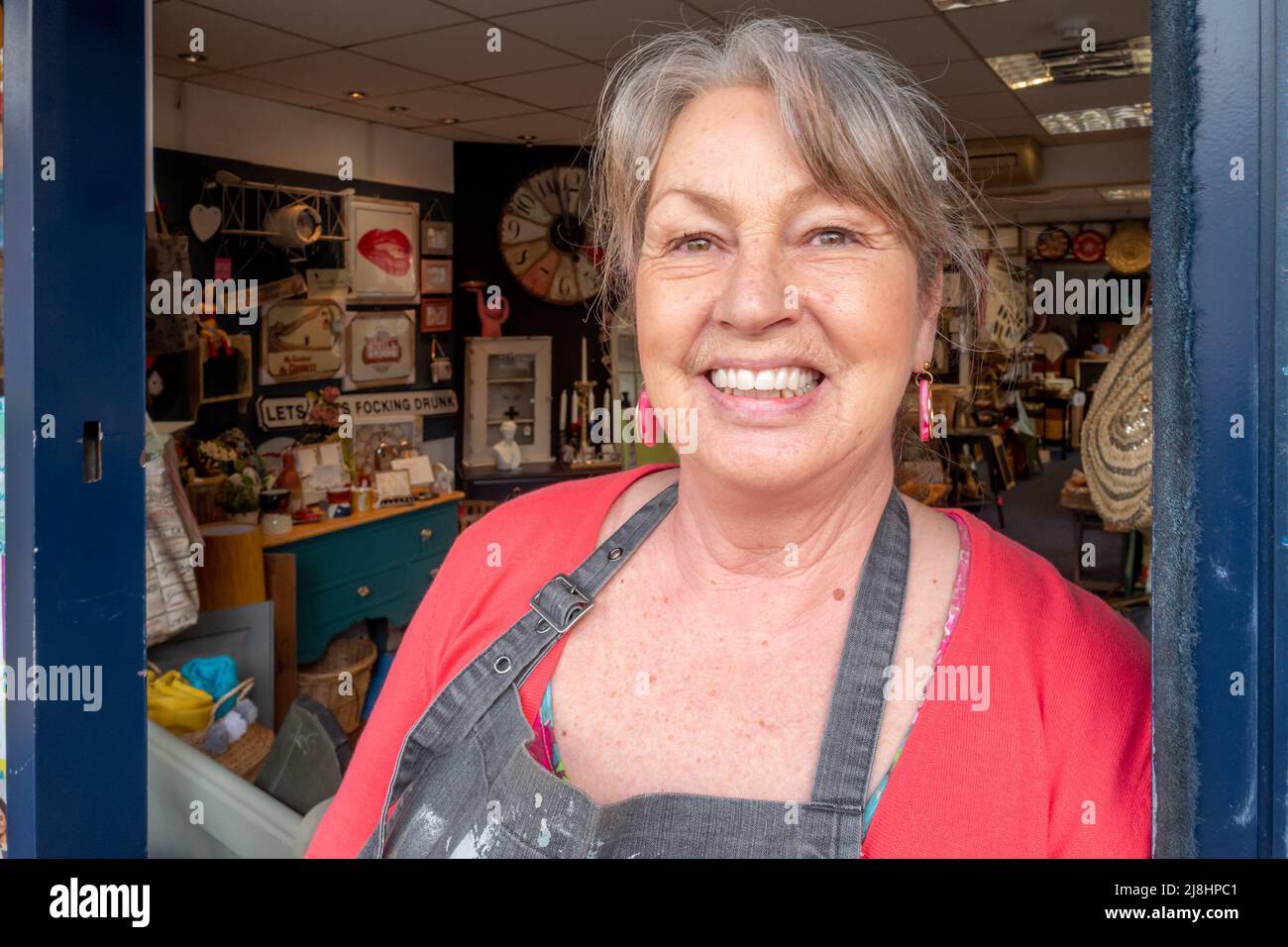 Crowborough, April 23rd 2022: Angie Thomas, from Fantissimo furniture ...