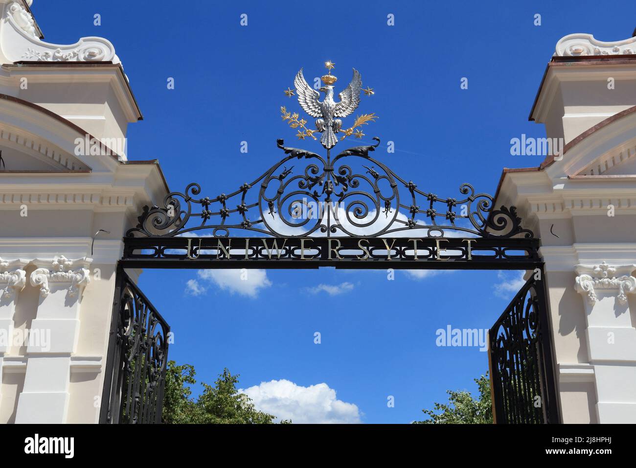 Warsaw, Poland - Warsaw University gate at Krakowskie Przedmiescie ...