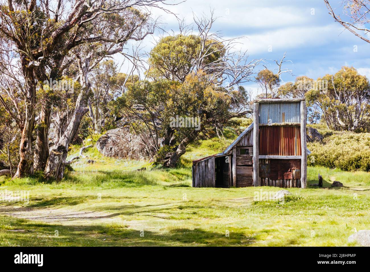 Wallace Hut near Falls Creek in Australia Stock Photo - Alamy