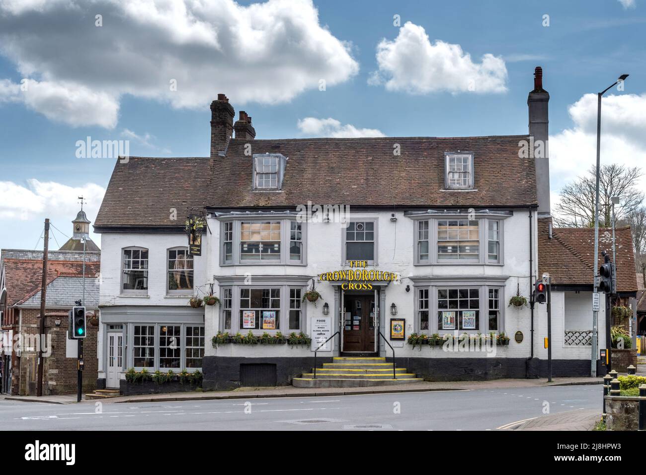 Crowborough, April 5th 2022: The Crowborough Cross pub Stock Photo - Alamy