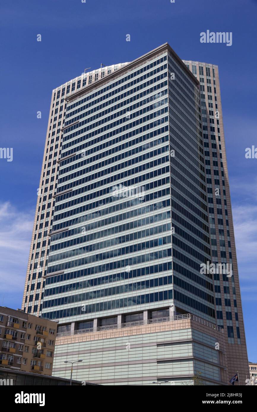 WARSAW, POLAND - JUNE 19, 2016: Warsaw Financial Center office building ...