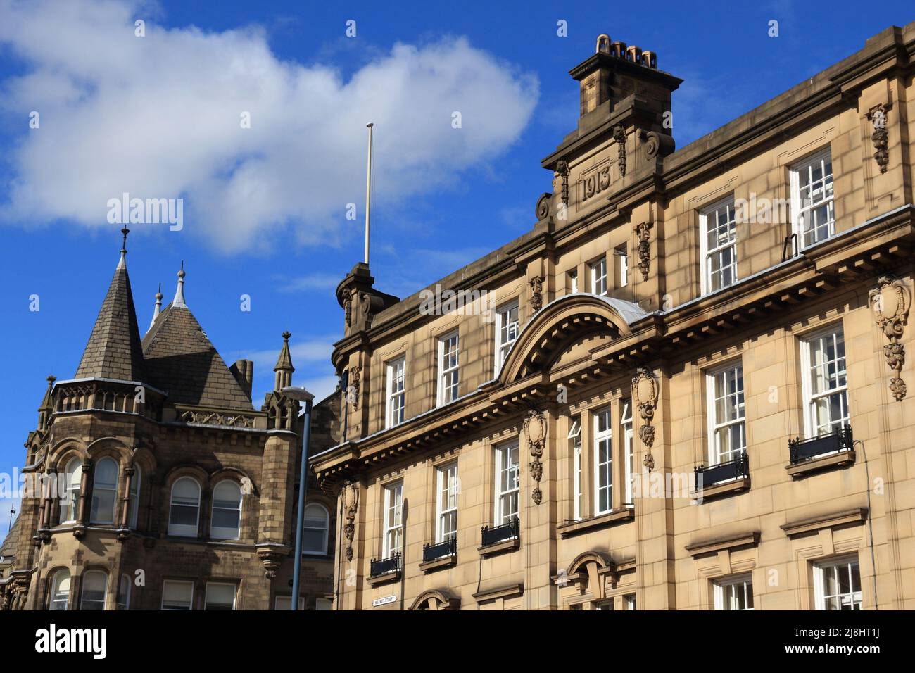 Huddersfield, UK - town in Kirklees region of West Yorkshire. Old ...