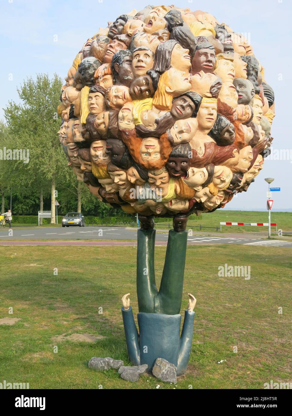 The "Cherish Diversity" statue by the harbour at Almere Haven, created ...