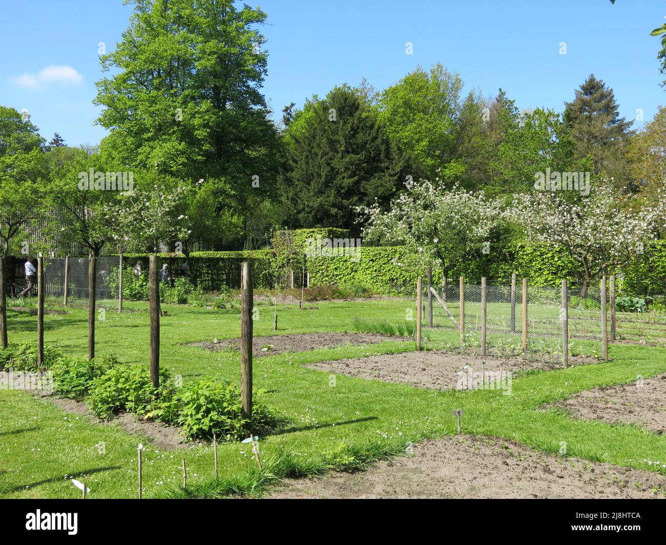 View of the formal gardens at De Wiersse, an Anglo-Dutch garden ...
