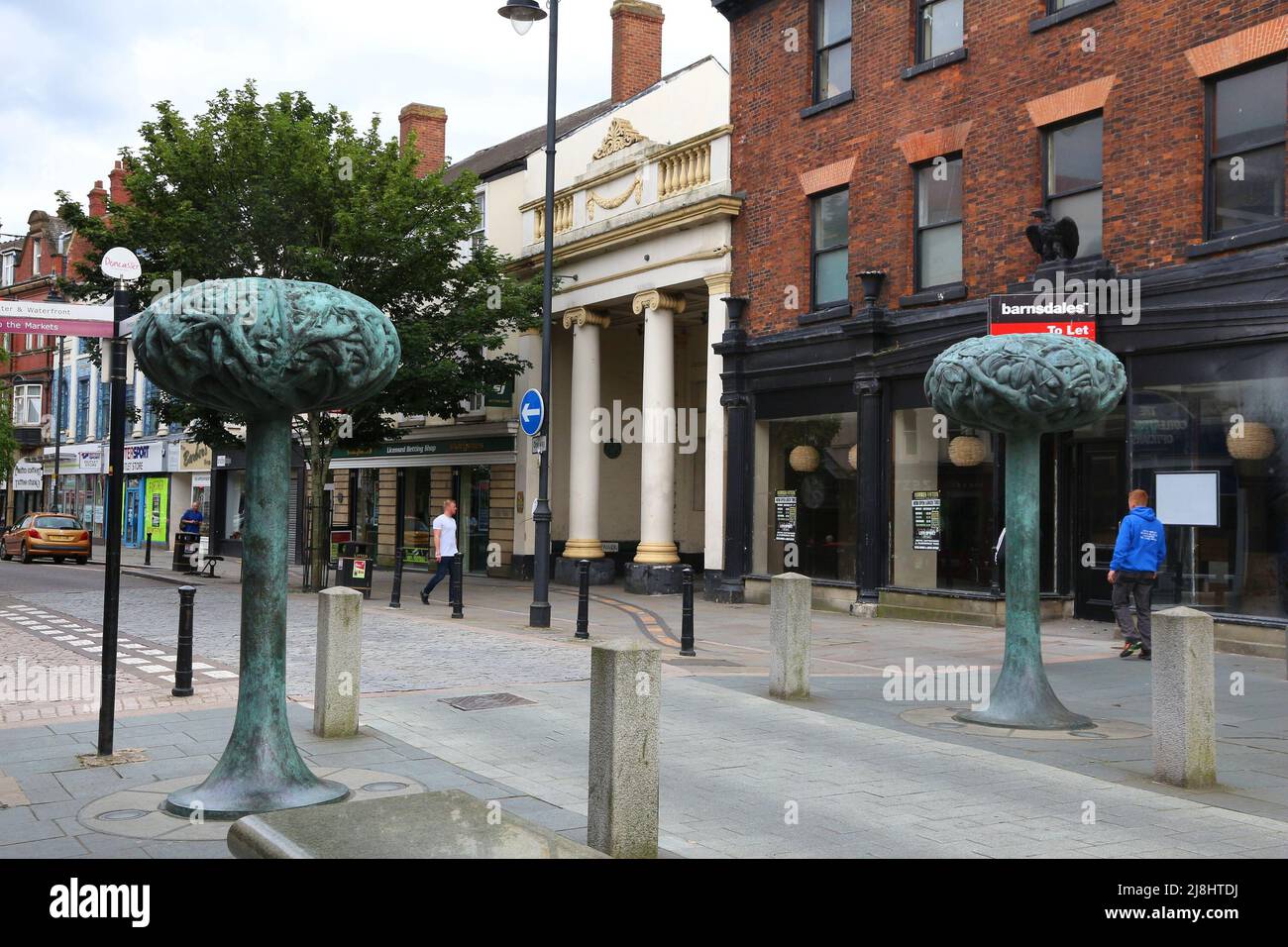 DONCASTER, UK - JULY 12, 2016: Street view in downtown Doncaster, UK ...