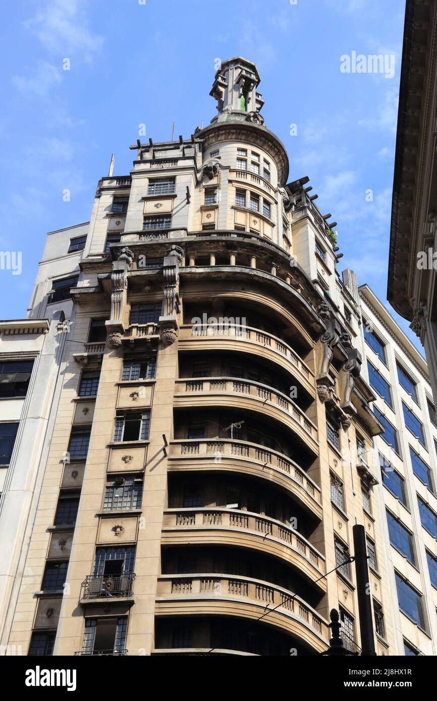 Sao Paulo, Brazil - apartment buildings. Old architecture Stock Photo ...