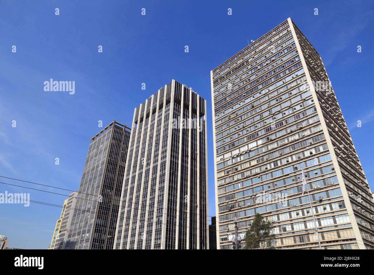 SAO PAULO, BRAZIL - OCTOBER 6, 2014: Skyline view in downtown Sao Paulo ...