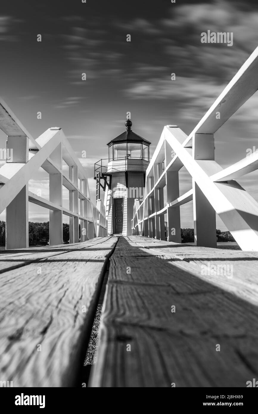 The Doubling Point Lighhouse, Kennebec River, Arrowsic, Maine Stock ...