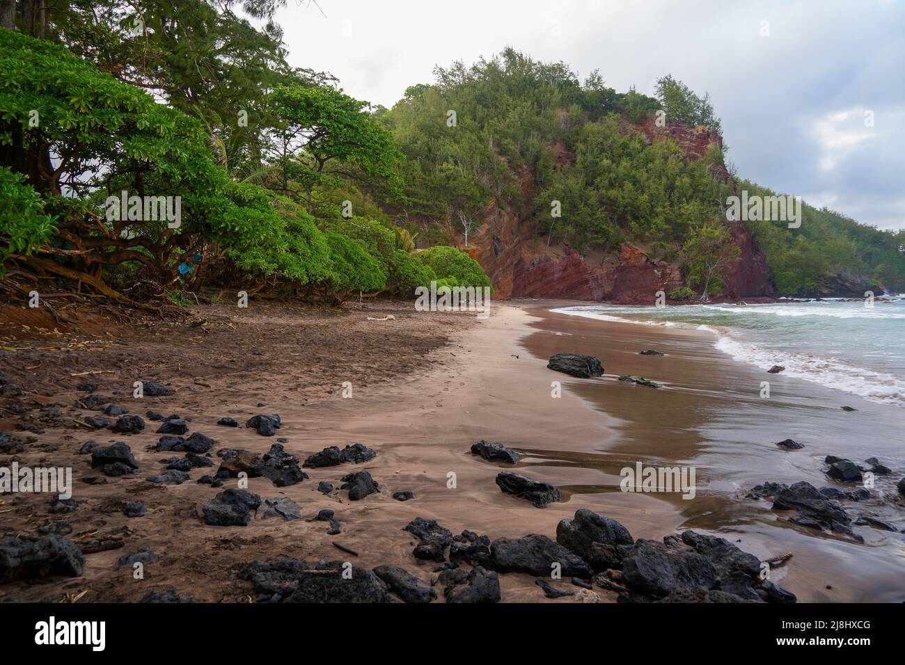 Koki Beach Park on the Road to Hana in the East of Maui island in ...