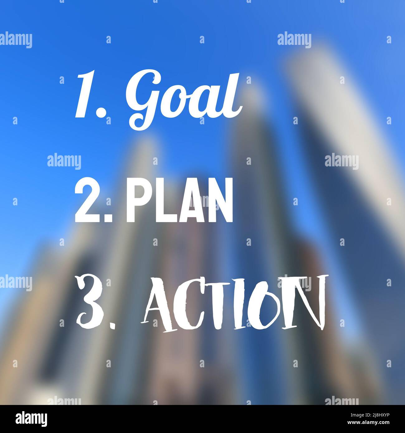 Goal, plan, action. Workplace inspirational quote poster. Success ...