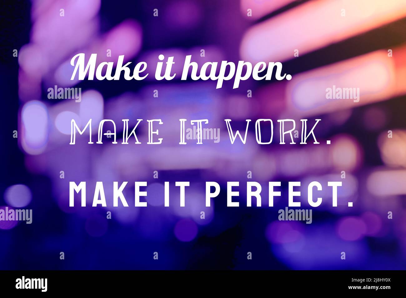Make it happen. Startup encouraging motivational quote poster. Success ...