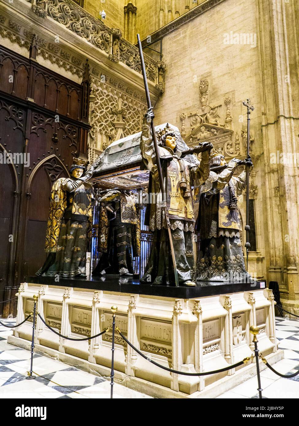 Tomb of Christopher Columbus, 1891 by Arturo Melida - Seville Cathedral ...