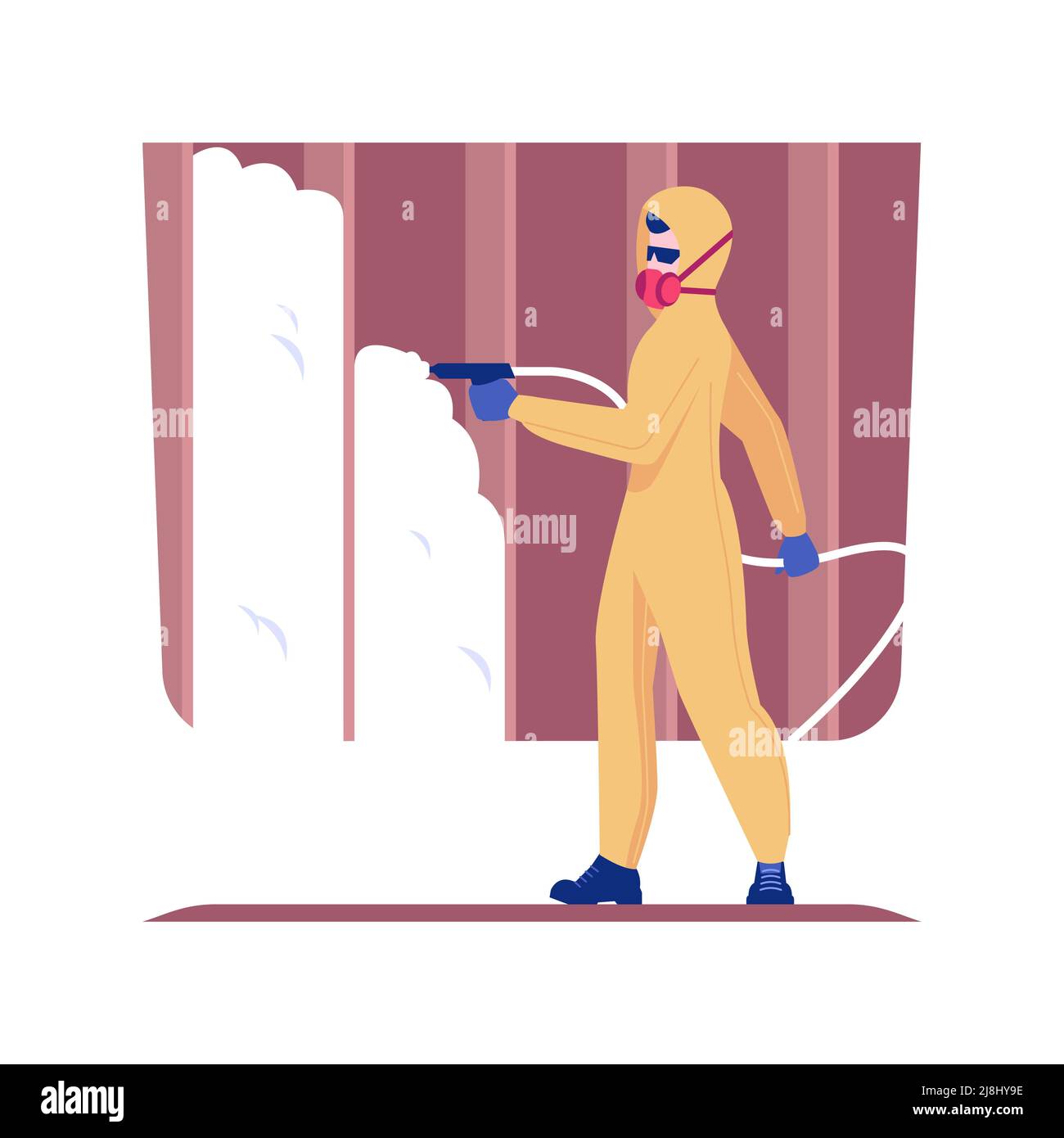 Spray foam on wall Stock Vector Images - Alamy