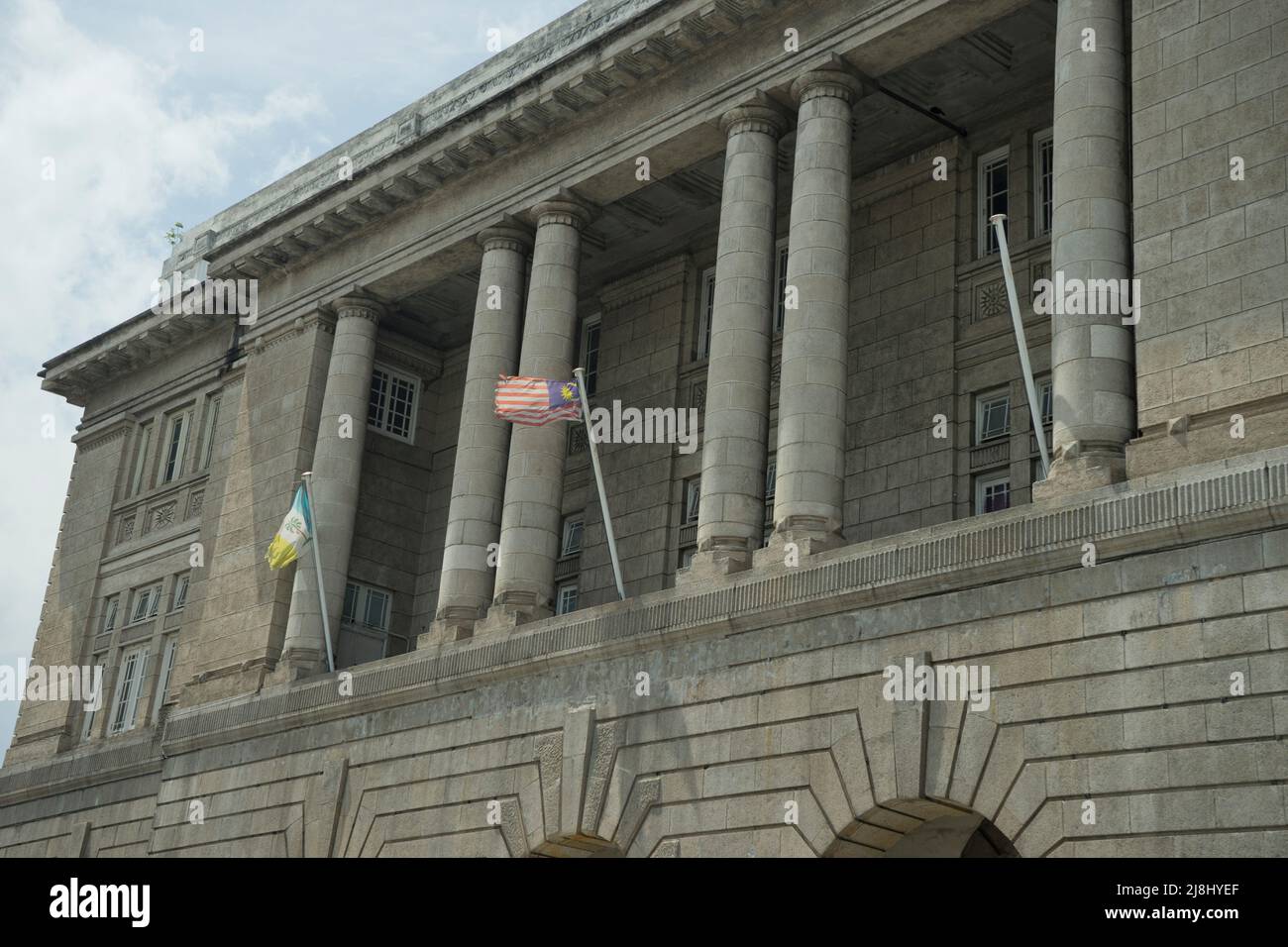 Municipal building with Malaysian flag in George Town,Penang,Malaysia ...