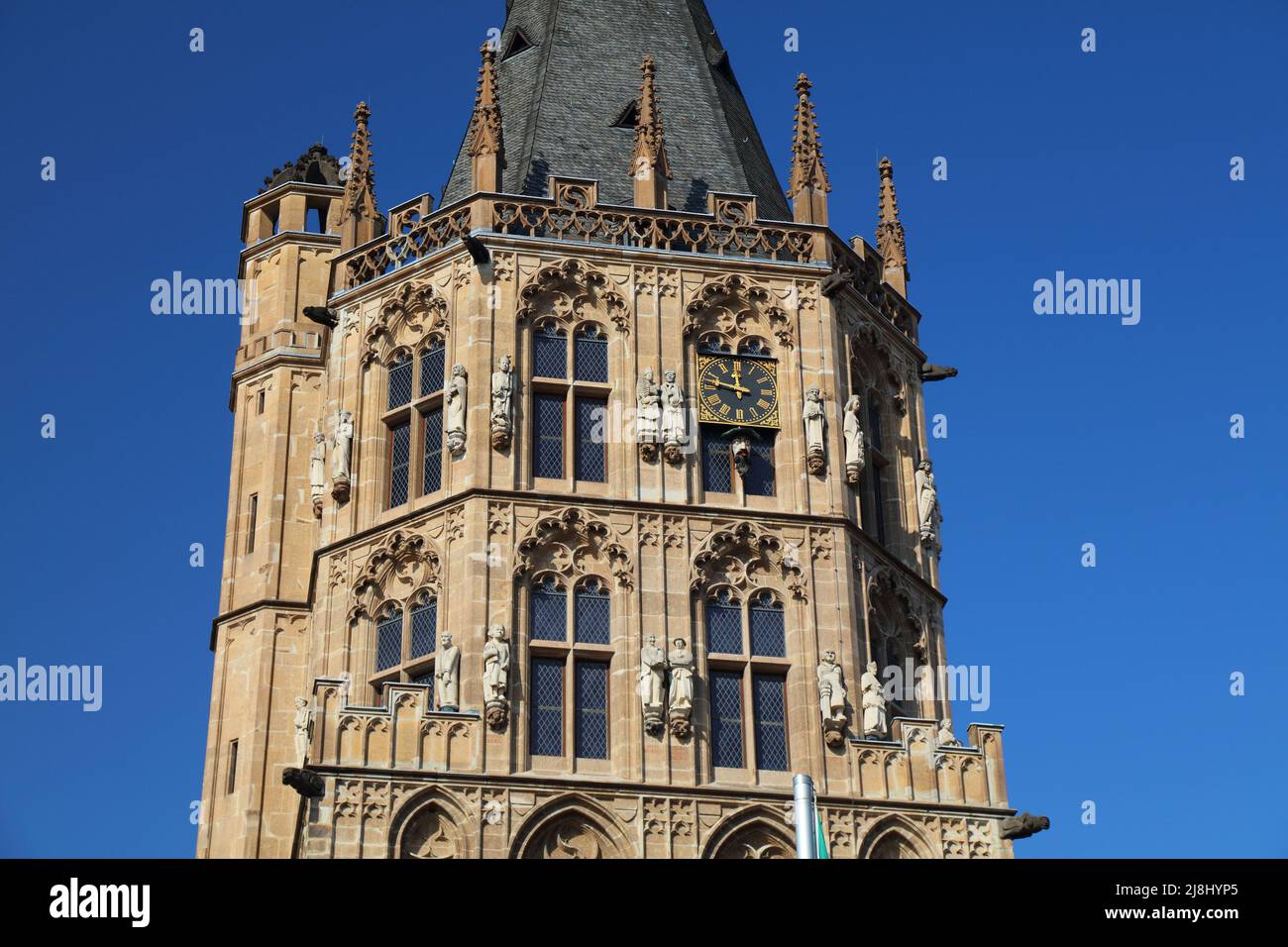City Hall of Cologne, Germany. Medieval Town Hall (Rathaus Stock Photo ...