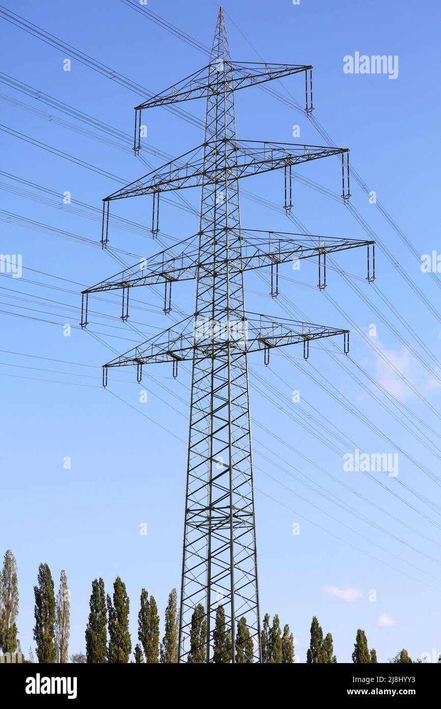 High tension power lines hi-res stock photography and images - Alamy