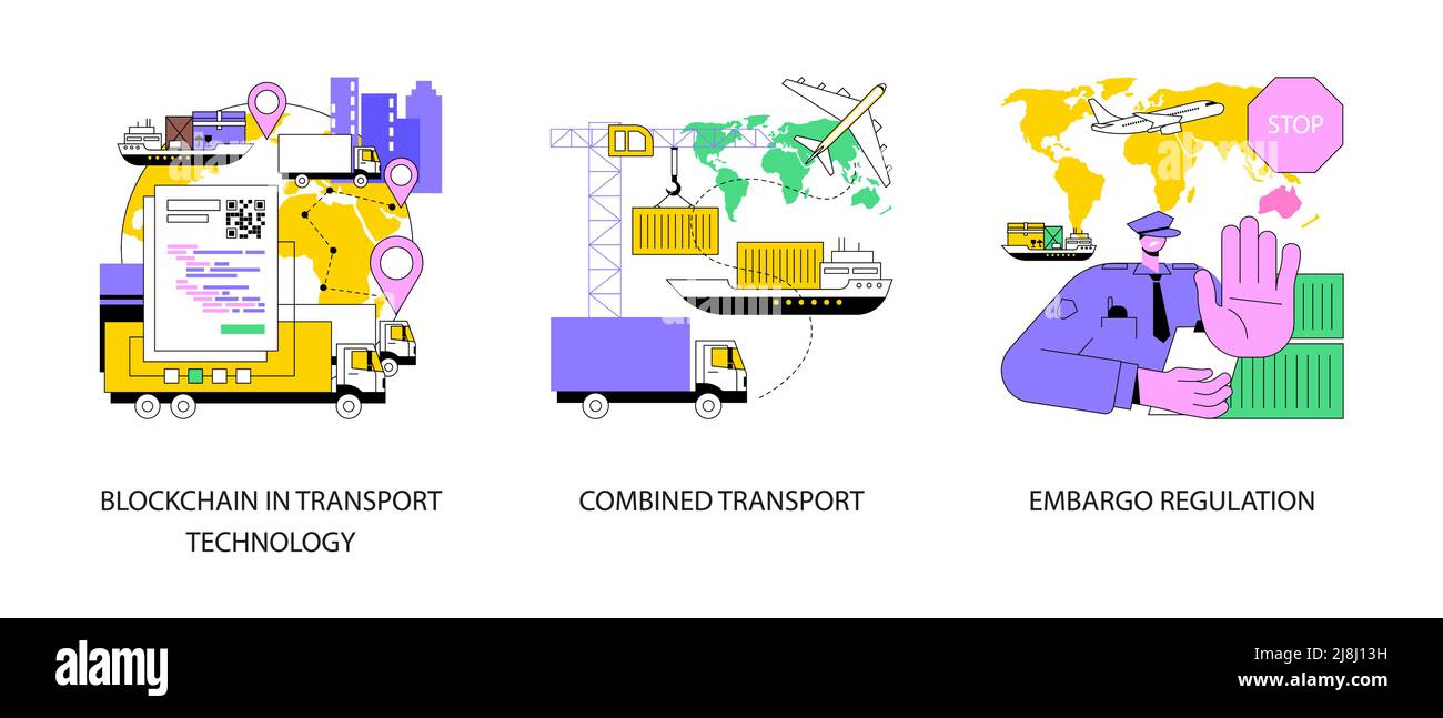 Commercial transportation industry abstract concept vector illustration ...